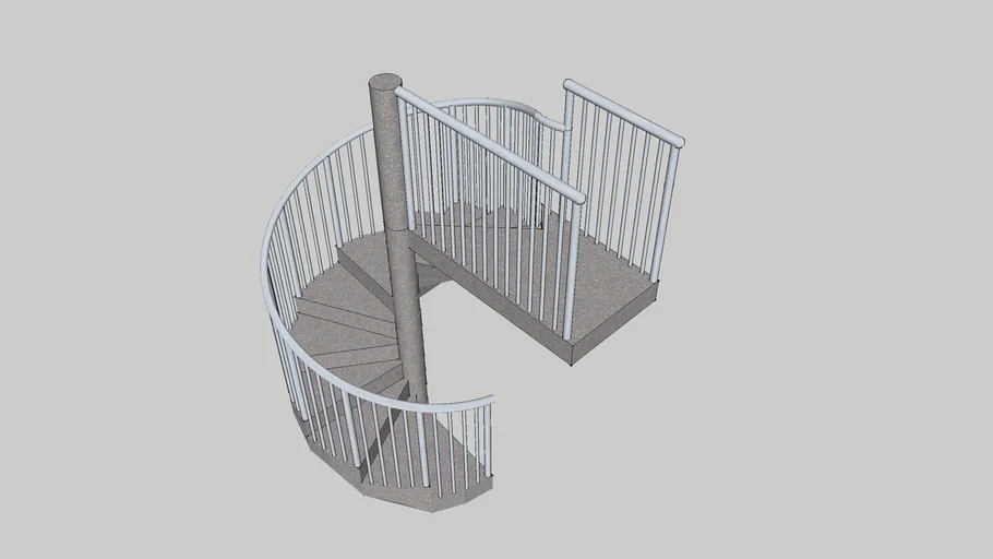 Concrete Stair Case | 3D Warehouse