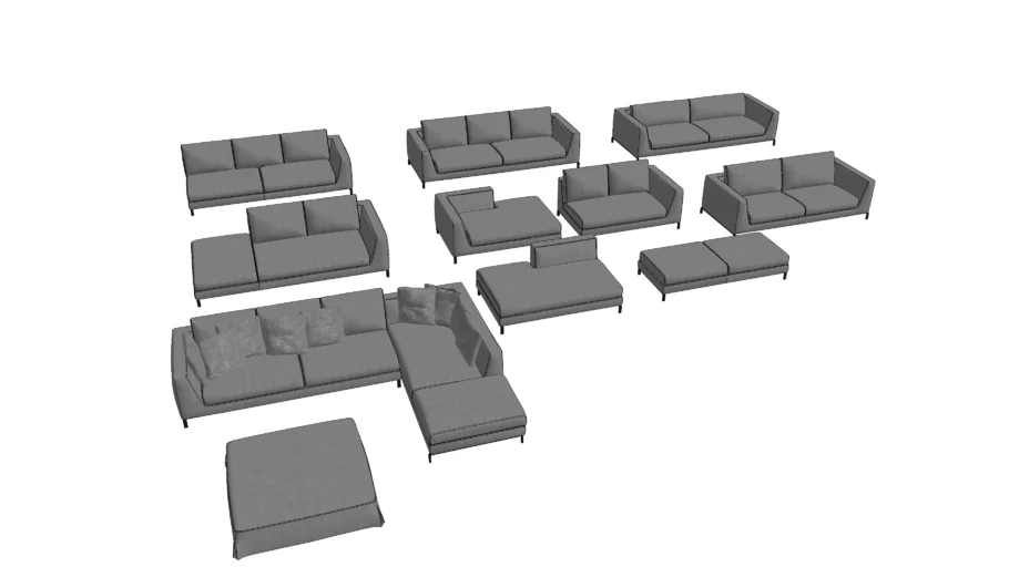 Modern sofa modules | 3D Warehouse