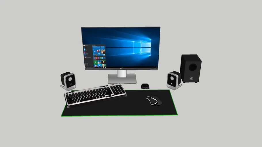 Desktop set up | 3D Warehouse