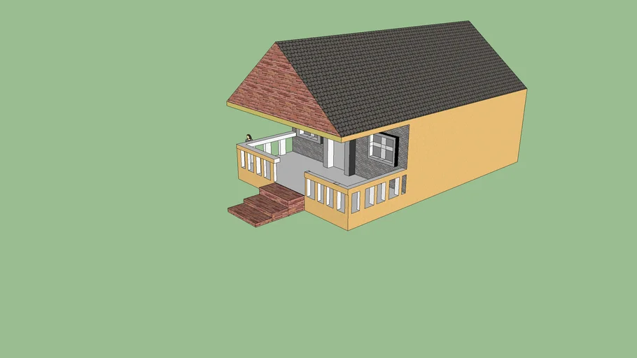 House With Porch | 3D Warehouse