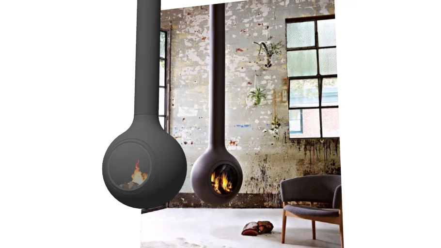 Modern hanging ball fireplace | 3D Warehouse