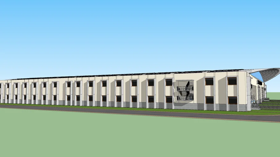 Vijaywada metro depot building_Workshop Building_vij_depot_metro | 3D ...