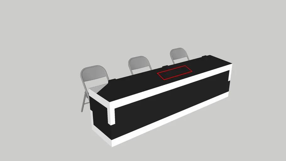 WWE Announcers Table | 3D Warehouse