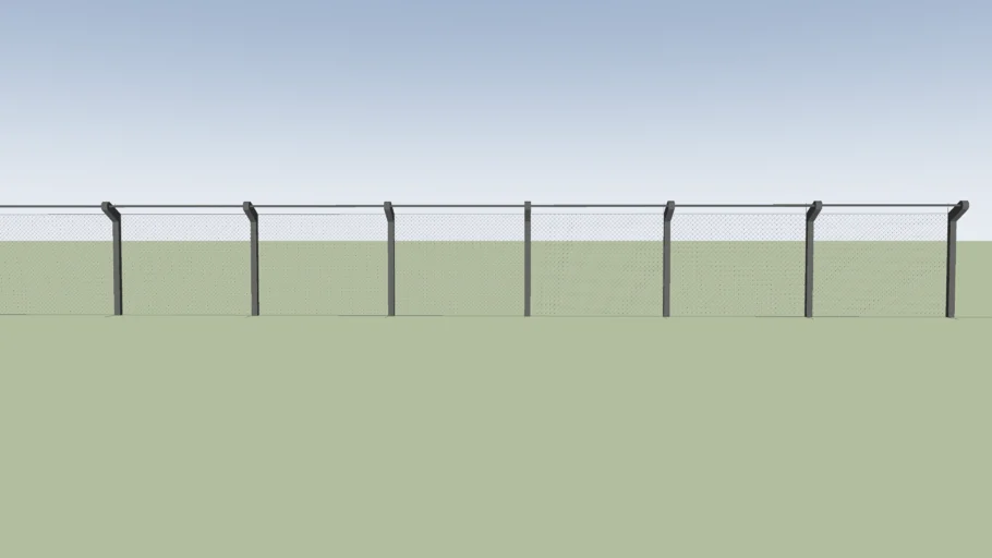 Chain Link Perimiter Fence | 3D Warehouse