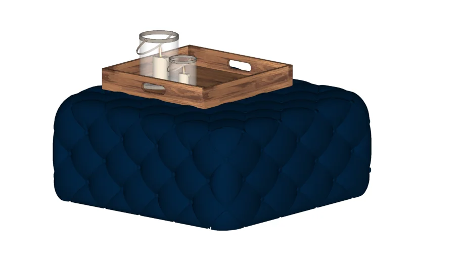 square tufted ottoman | 3D Warehouse