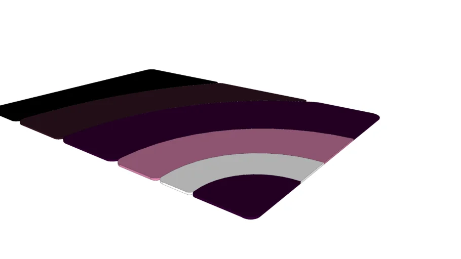 Waves rug 1,7mt x 2,4mt Purple Shades | 3D Warehouse