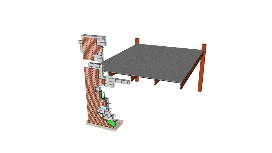 Steel frame on Load Bearing Masonry | 3D Warehouse