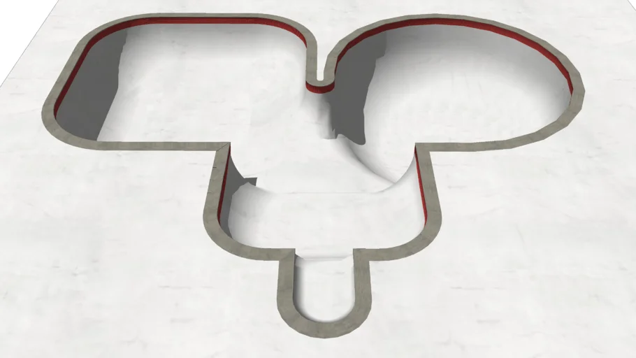 Combi bowl - Vans skatepark, Orange, CA | 3D Warehouse