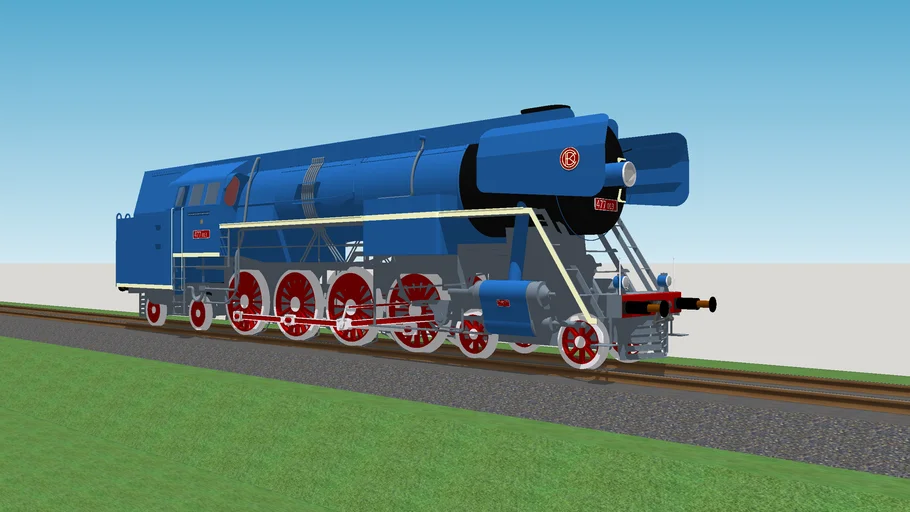 Steam locomotive ČSD class 477.0 'Papagáj' (1951) | 3D Warehouse