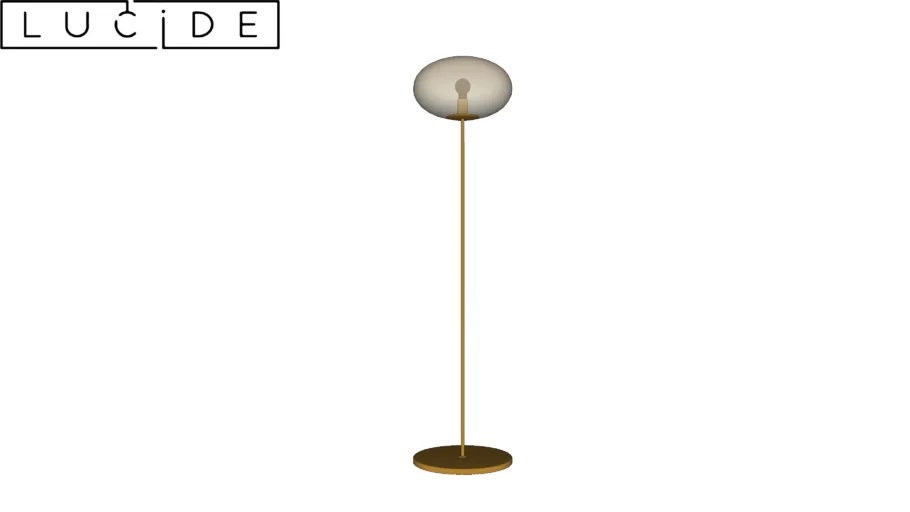 Lucide ELYSEE - Floor lamp - Ø 38 cm - 1xE27 - Opal | 3D Warehouse