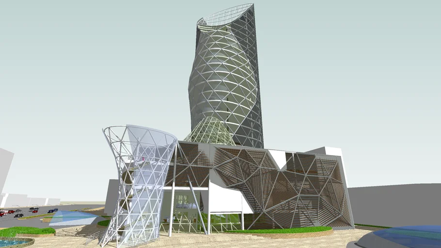 modern twisted building | 3D Warehouse