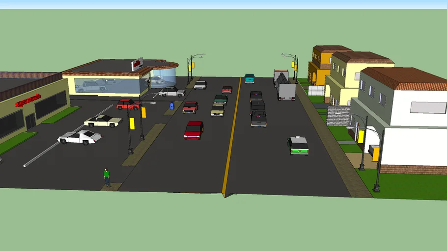 representacion de avenida | 3D Warehouse
