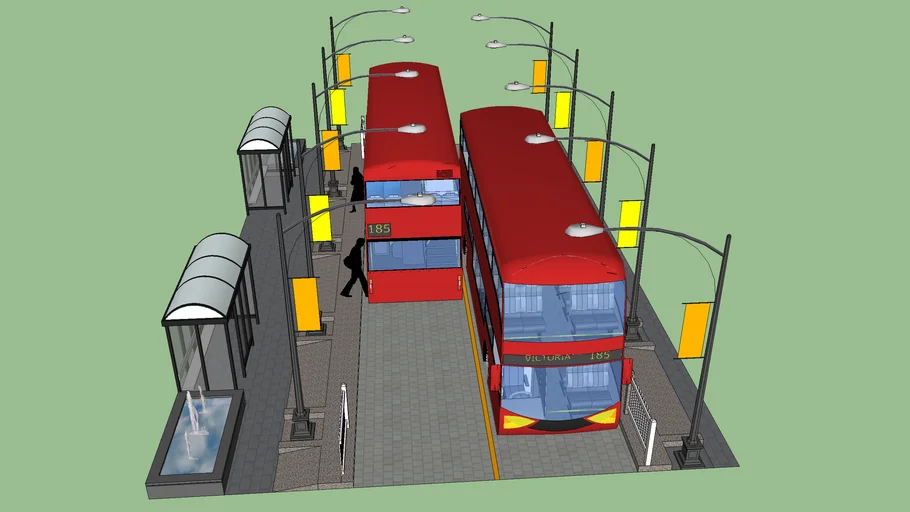 Small London Bus Station | 3D Warehouse