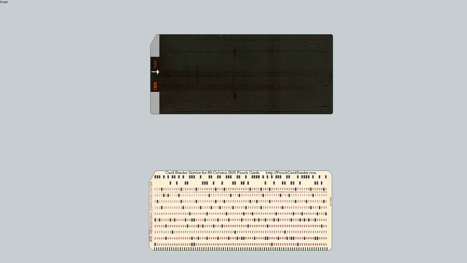 IBM 80 COLUMN PUNCH CARD VS. IBM MAG-CARD | 3D Warehouse