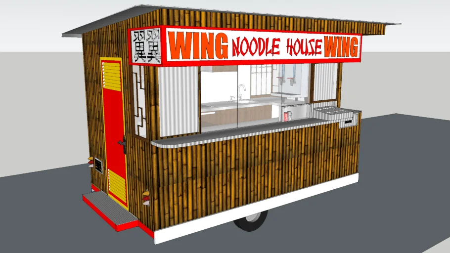 Wing Wing Noodle House Franchise Food cart | 3D Warehouse