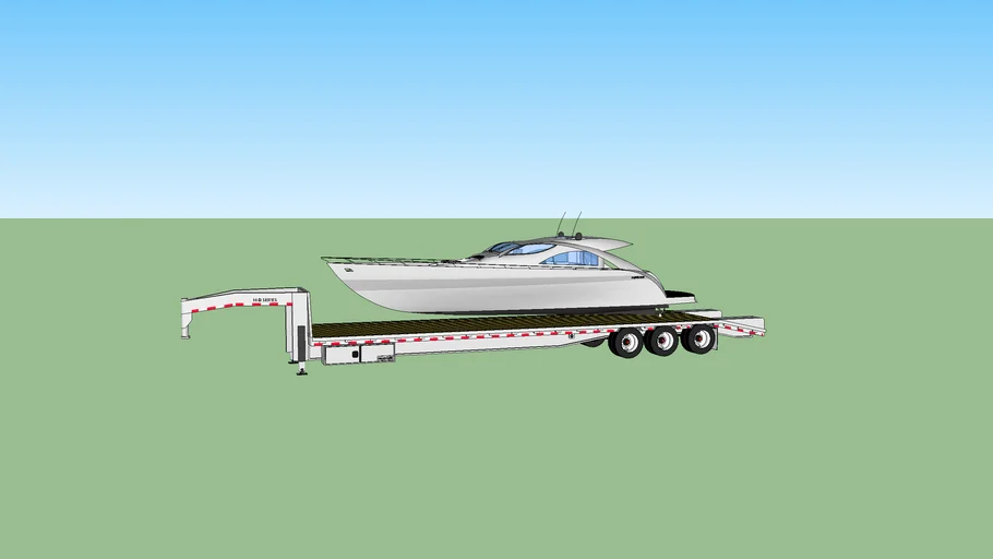 gooseneck with boat | 3D Warehouse