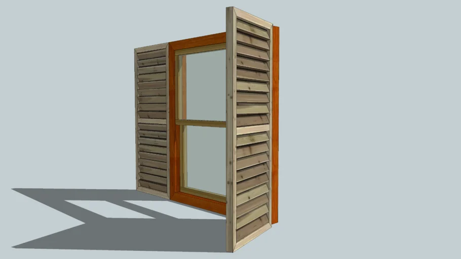 Timber Louvre Shutters | 3D Warehouse