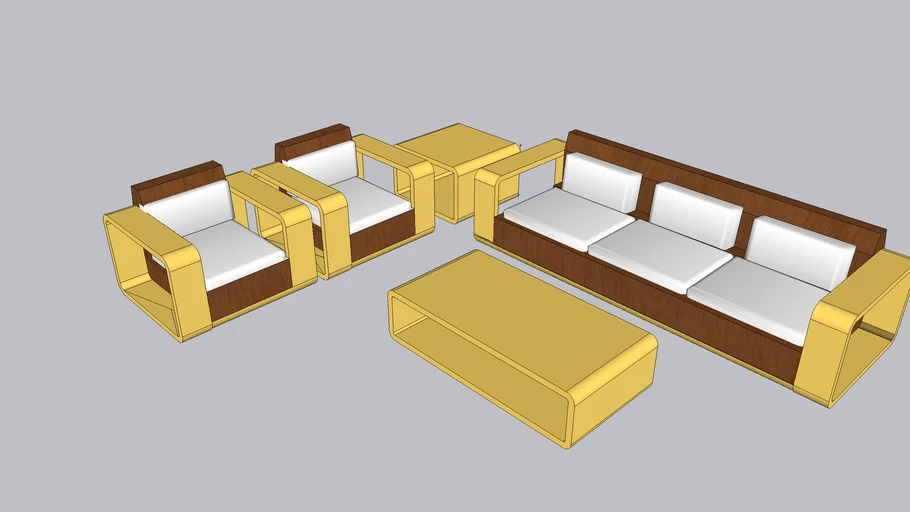 Modern sofa set design | 3D Warehouse