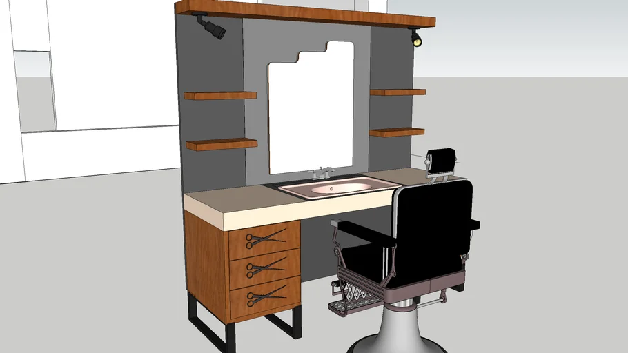 barber_shop berber masası barber_table | 3D Warehouse