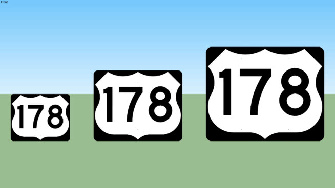 U.S. 178 Sign | 3D Warehouse
