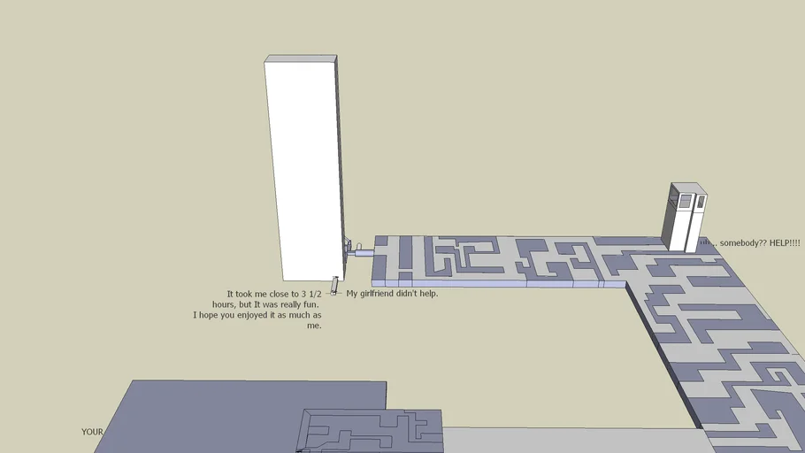 The game- the sketchup maze | 3D Warehouse