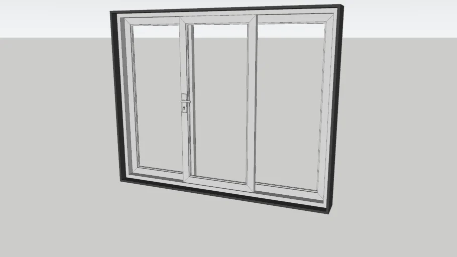 3 door sliding window | 3D Warehouse