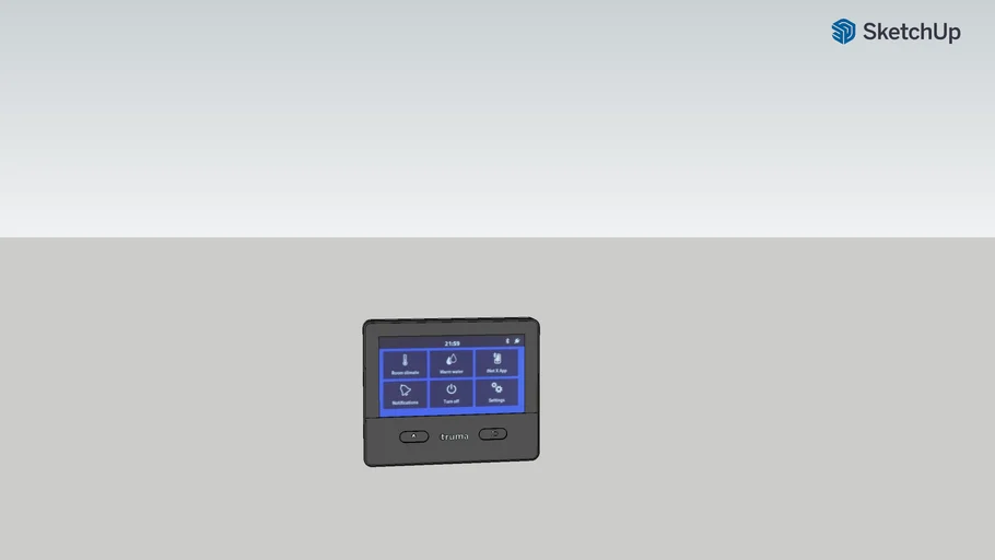 control (inet) panel for truma combi D6 heater | 3D Warehouse