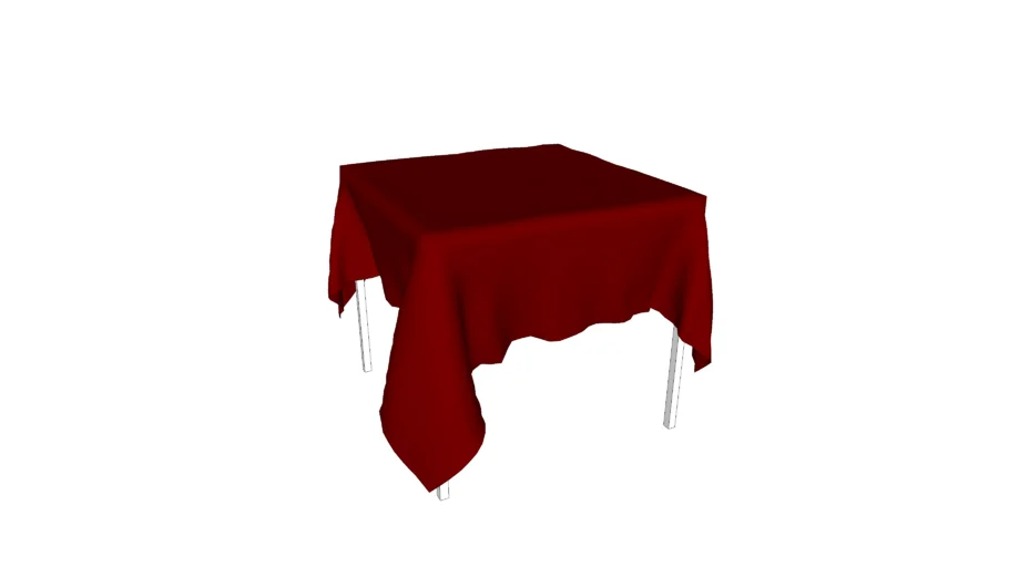 Dining Table with Table Cloth | 3D Warehouse