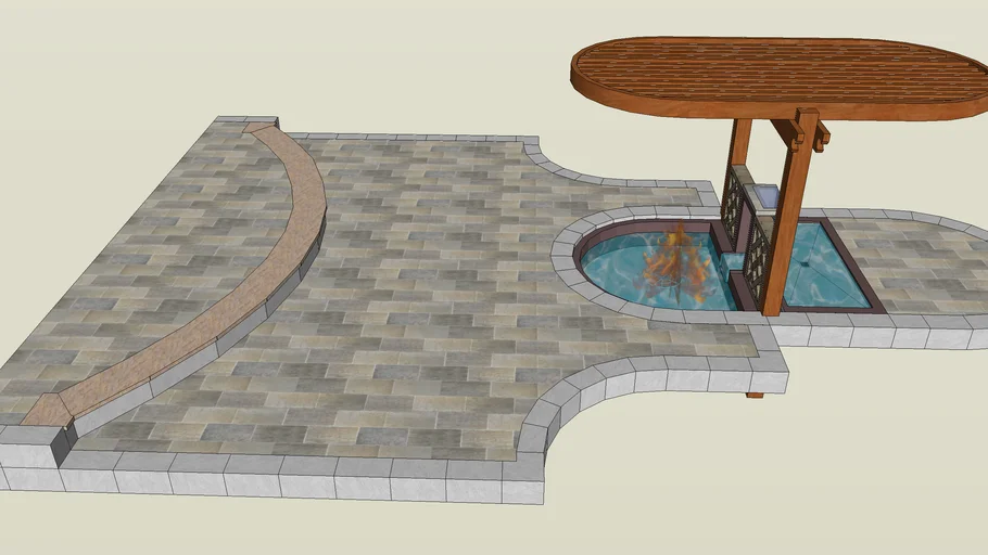 Paver Patio (02) | 3D Warehouse