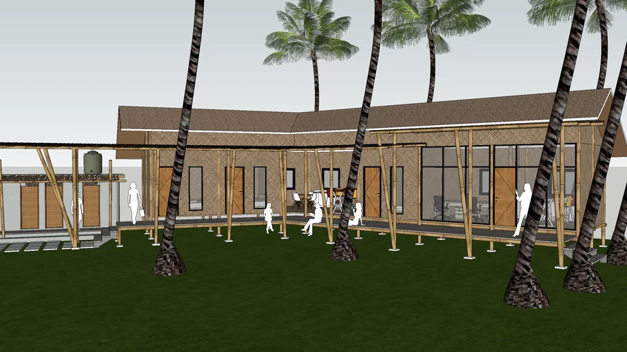 staff house bamboo wood | 3D Warehouse