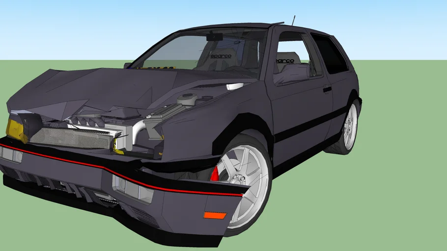 VW Golf 3 Crashed | 3D Warehouse