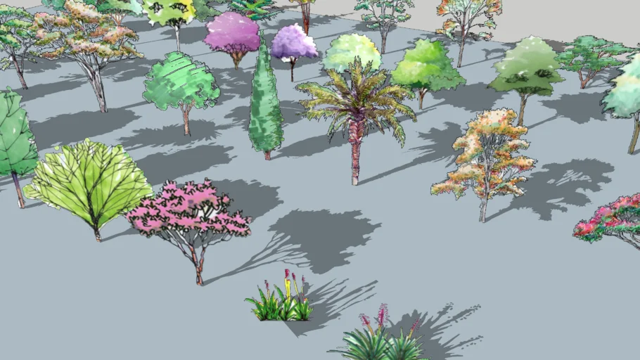 painting 2D TREE | 3D Warehouse