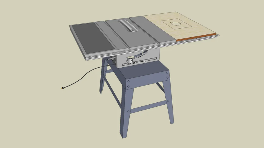 Table saw with router table extension | 3D Warehouse