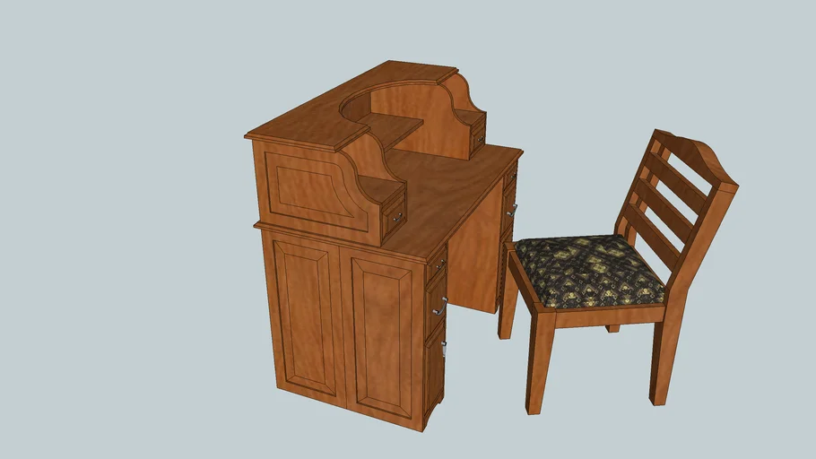 Work Desk & Chair | 3D Warehouse