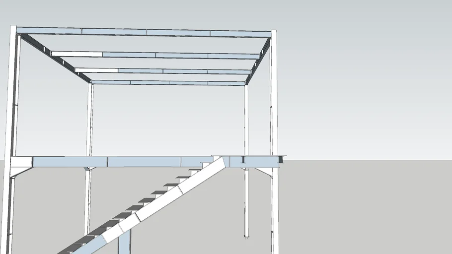 rangka office dari baja | 3D Warehouse