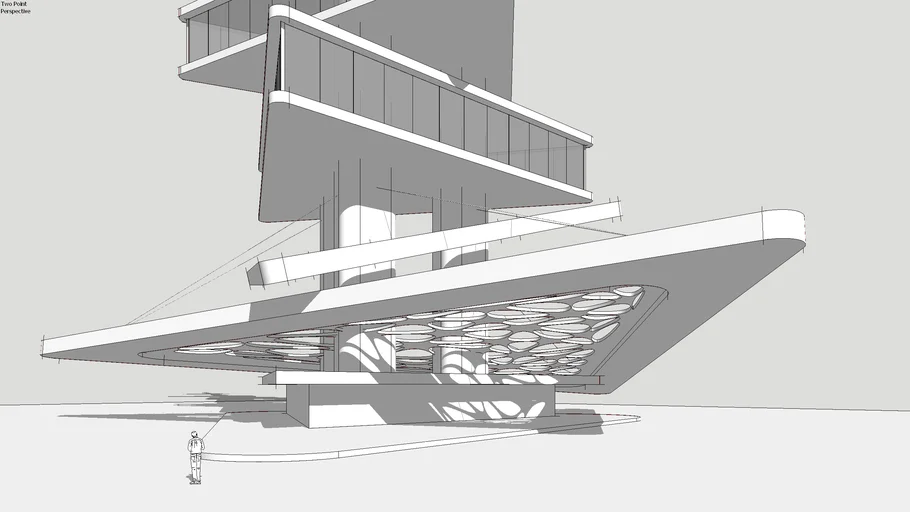Futuristic High Tower - Skyscraper Viewing Deck | 3D Warehouse