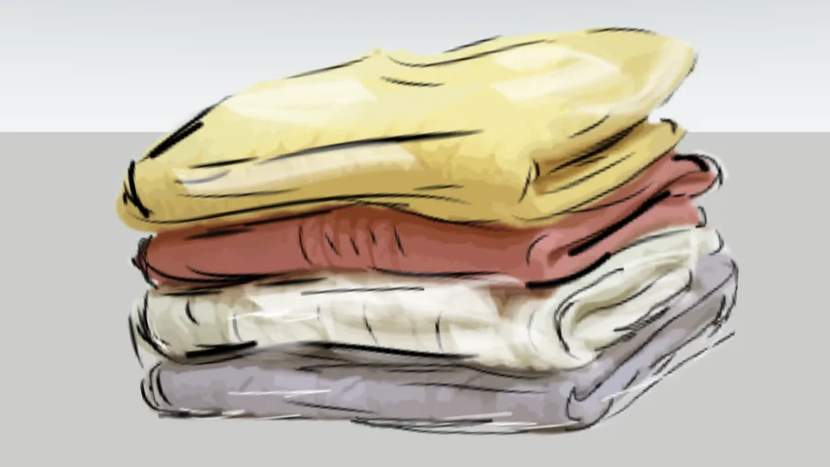Folded Clothing 02 | 3D Warehouse