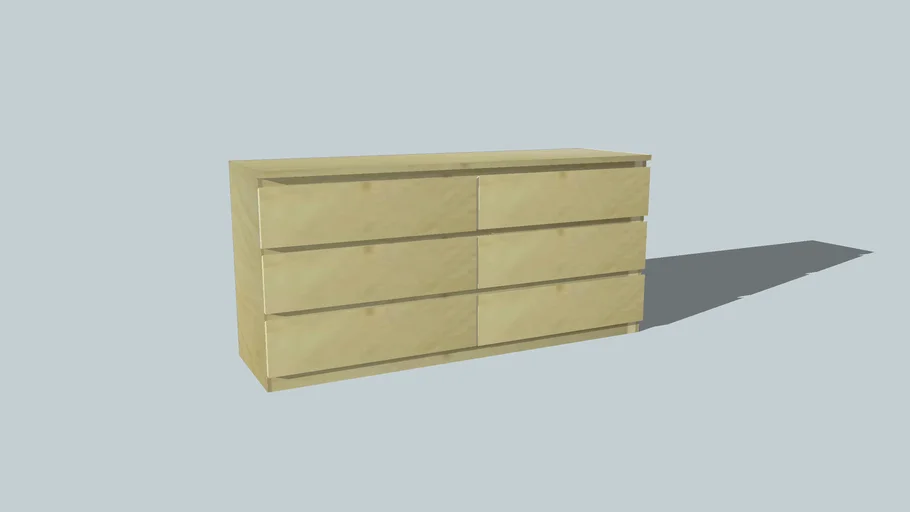 Double set of draws | 3D Warehouse