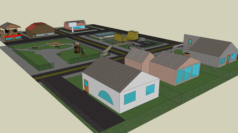 A small town | 3D Warehouse