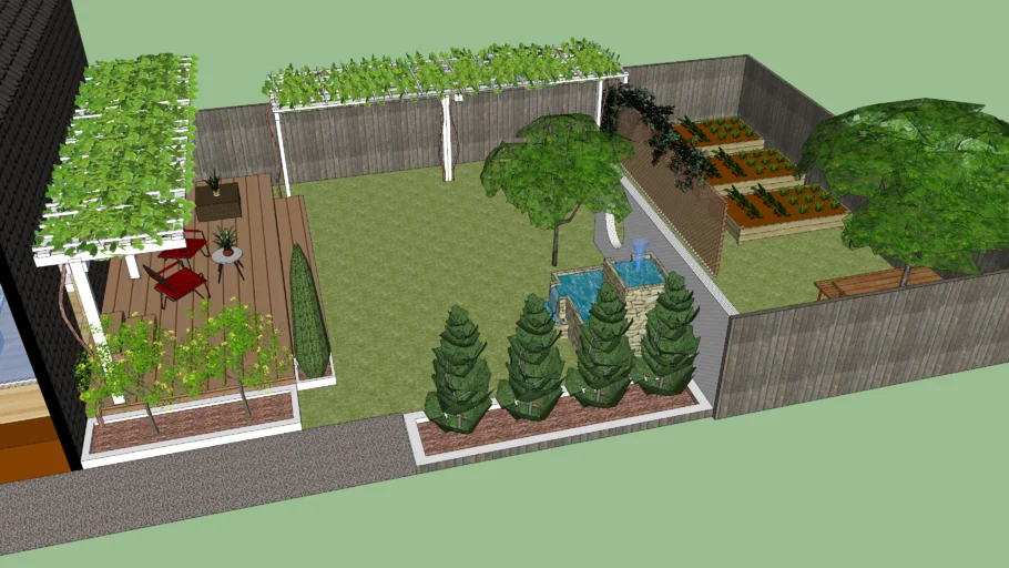 Small Backyard Garden | 3D Warehouse