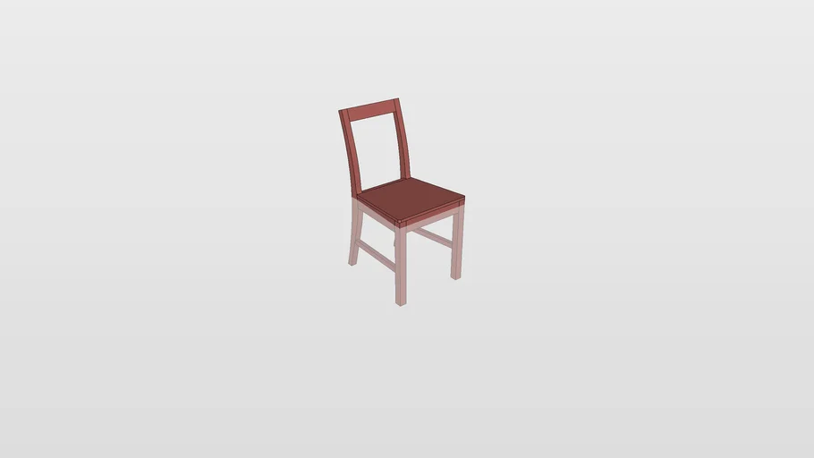 IKEA PINNTORP chair, red stained | 3D Warehouse