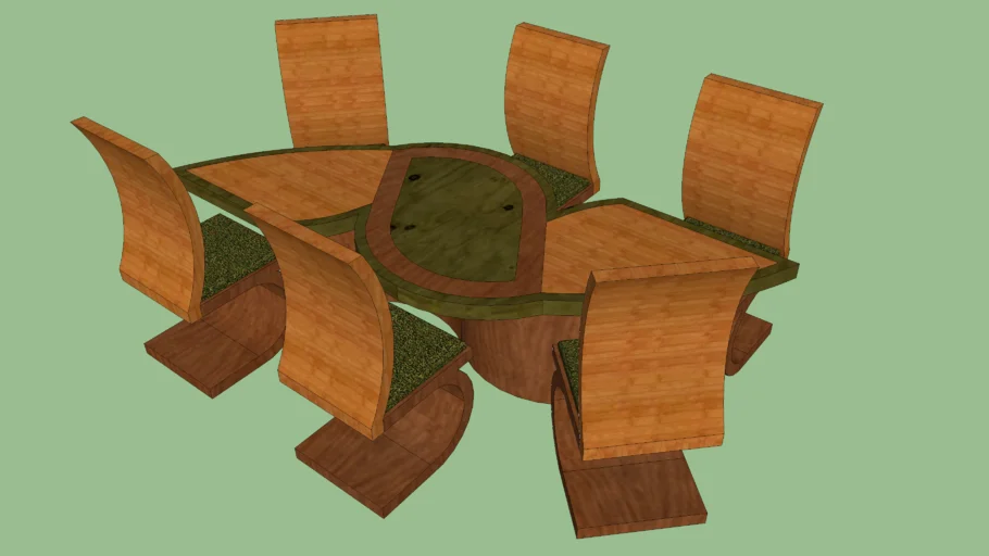 Contemporary Dining Table and Chairs II | 3D Warehouse