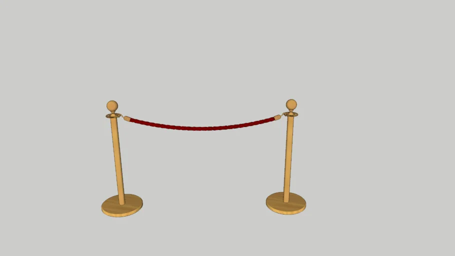 Rope and Stanchion | 3D Warehouse