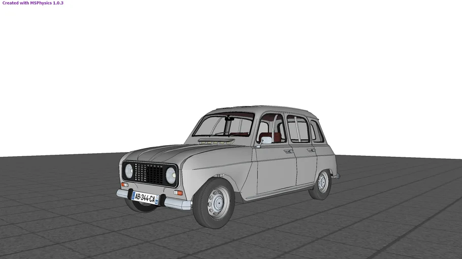 Sketchup-Msphysics.RENAULT 4L. | 3D Warehouse