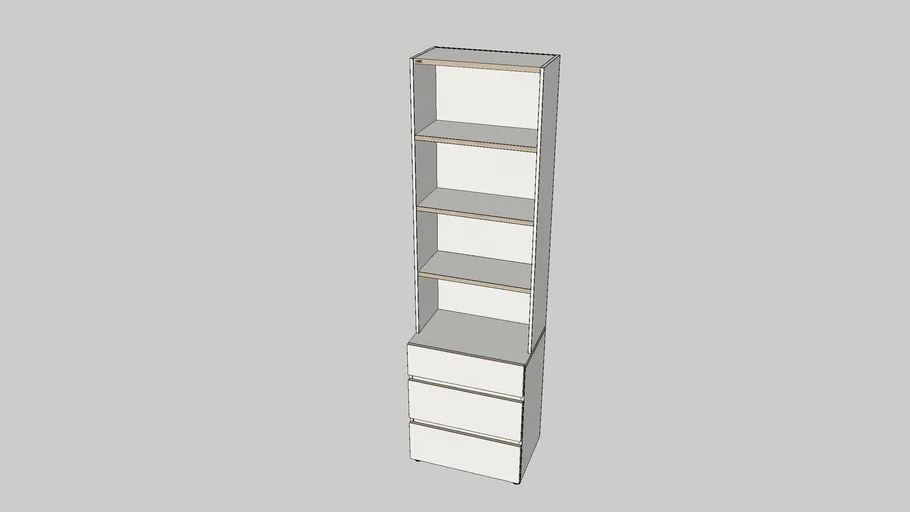 DESKER_DSCAB0606_WWWW(WOOD BOOKSHELF) | 3D Warehouse