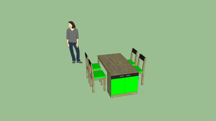 meja makan | 3D Warehouse