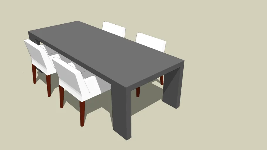 table and chair poliform | 3D Warehouse