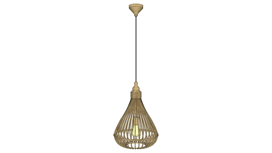 wooden pendant light | 3D Warehouse
