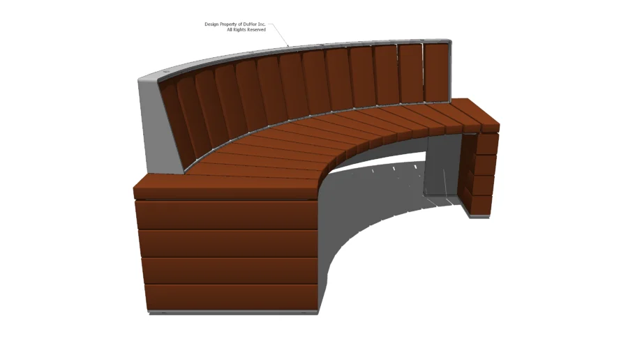278-30I Curved Bench | 3D Warehouse