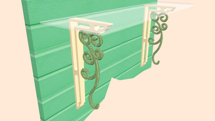 Iron Shelving Brackets in New Colour | 3D Warehouse